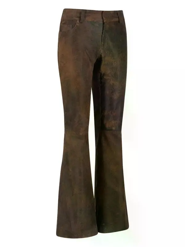 DANCASSAB Rina Lambskin Flared Trousers