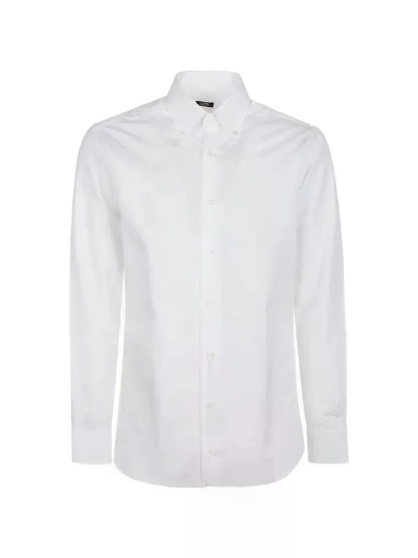 BARBA NAPOLI Button-down Collar Shirt - White