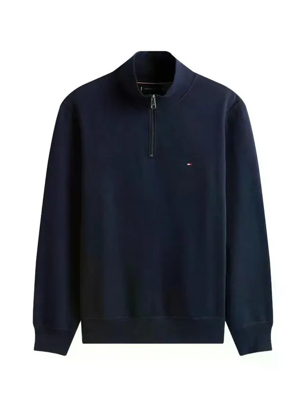 Tommy Hilfiger Quarter-zip Logo-embroidered Sweatshirt