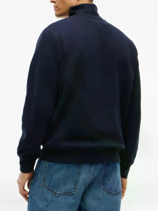 Tommy Hilfiger Quarter-zip Logo-embroidered Sweatshirt