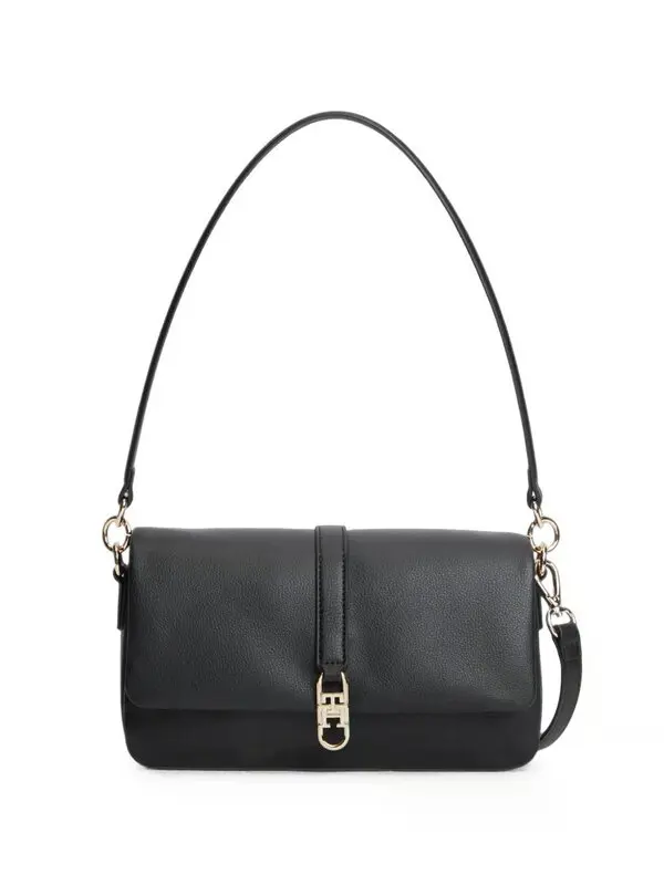 Tommy Hilfiger Logo-plaque Pebbled-effect Shoulder Bag