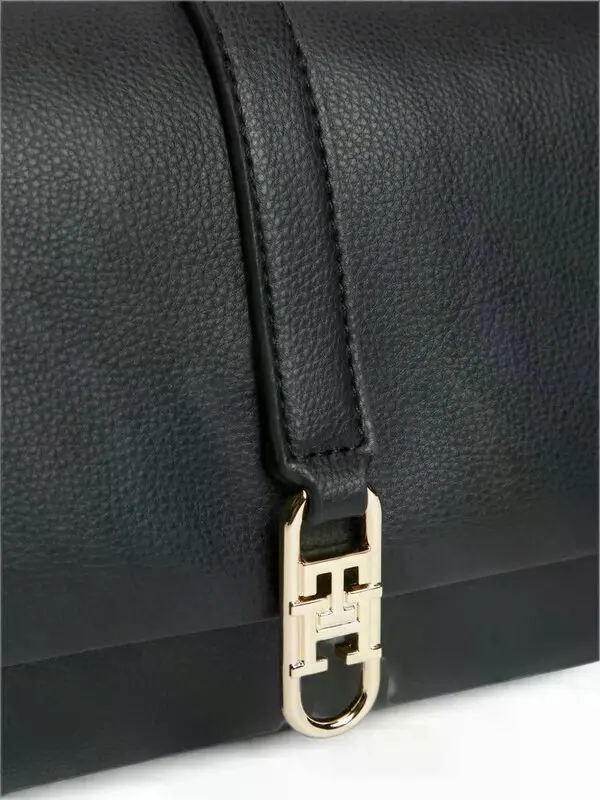 Tommy Hilfiger Logo-plaque Pebbled-effect Shoulder Bag