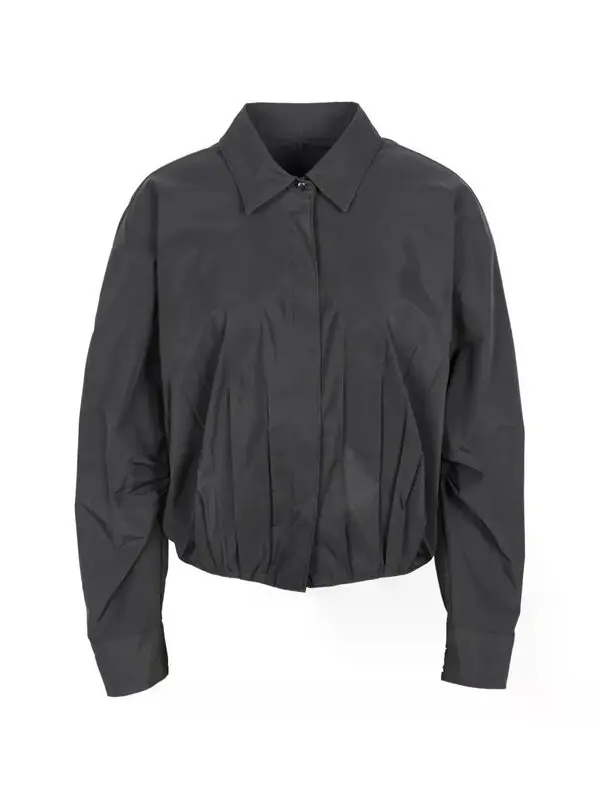 LESS Pleated Long-sleeve Shirt - Black