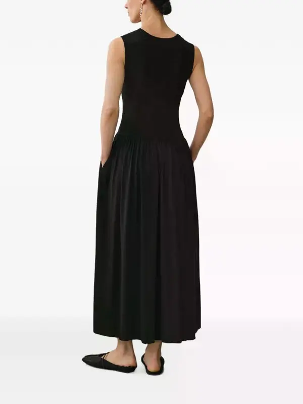 LESS Shirred Sleeve Maxi Dress