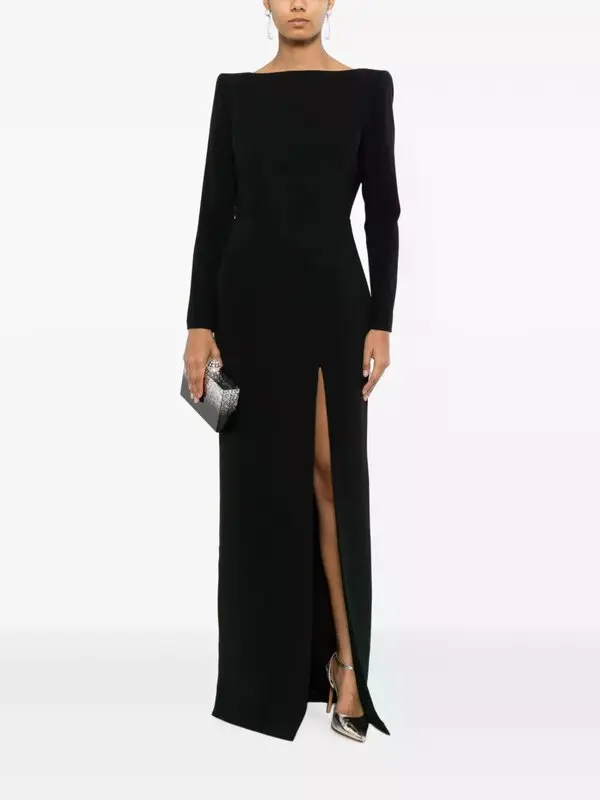 Alex Perry Boatneck Long Sleeves Gown