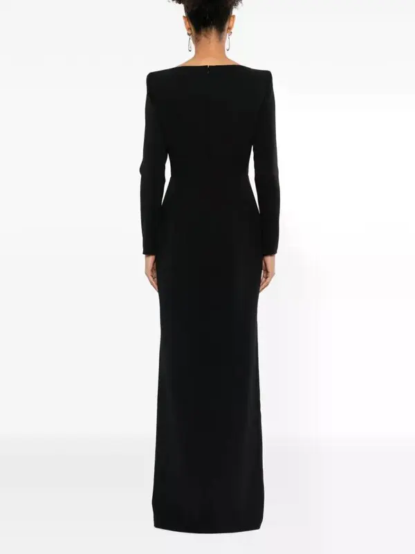 Alex Perry Boatneck Long Sleeves Gown