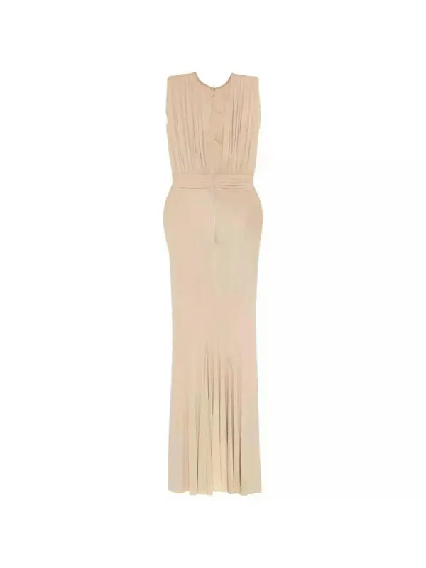 HERVE L. LEROUX Draped Fishtail Gown