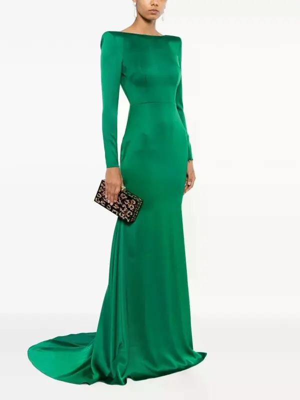 Alex Perry Long Sleeves Fishtail Gown