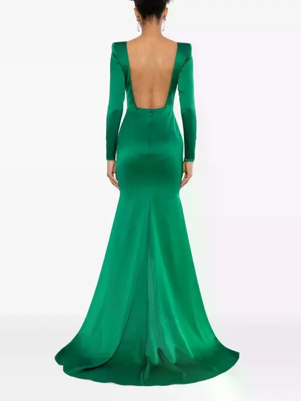 Alex Perry Long Sleeves Fishtail Gown