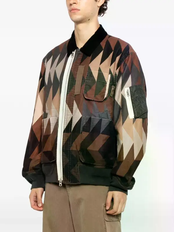 Sacai X A.p.c. Quilts Jacket - Brown