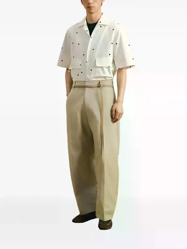 CROQUIS Belted Straight-leg Trousers