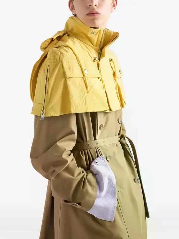 Prada Hooded Flap-pocket Cape