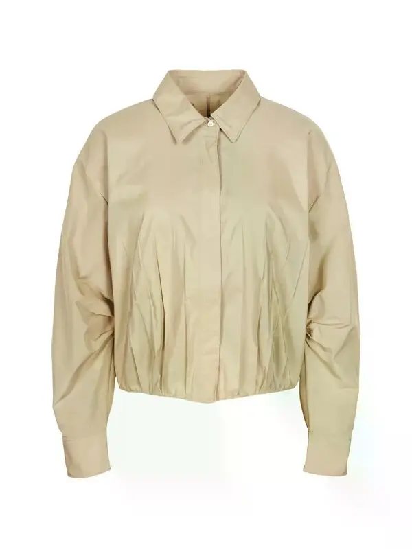 LESS Pleated Long-sleeved Shirt - Neutrals