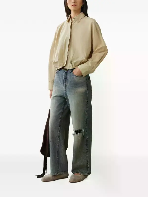LESS Pleated Long-sleeved Shirt