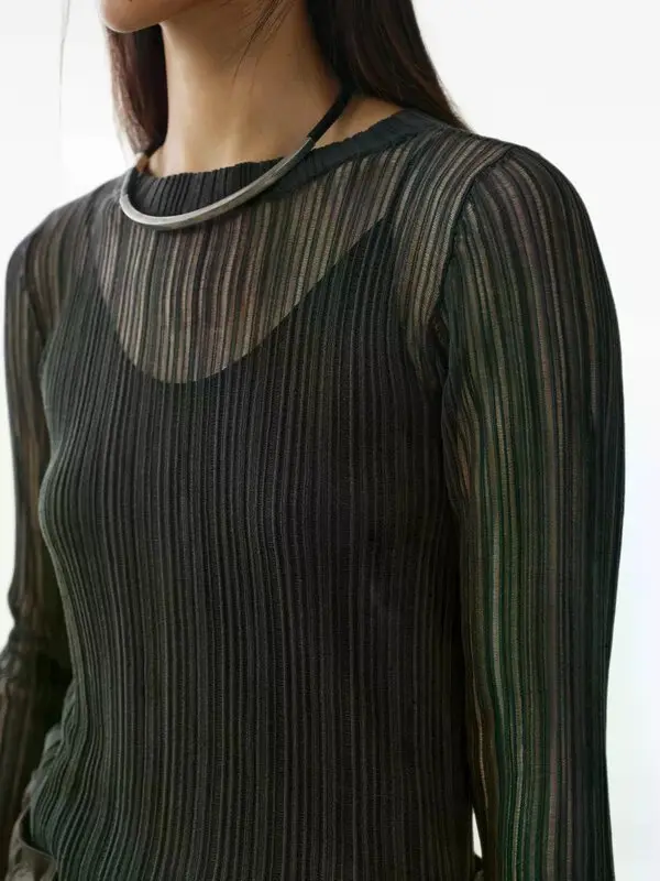 LESS Openwork Slim-fit Sweater
