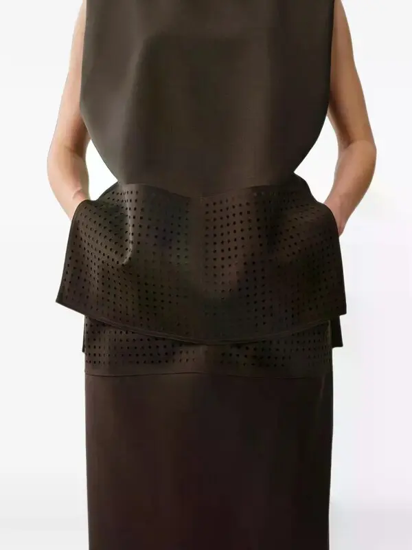 LESS Laser-cut Square-neck Top