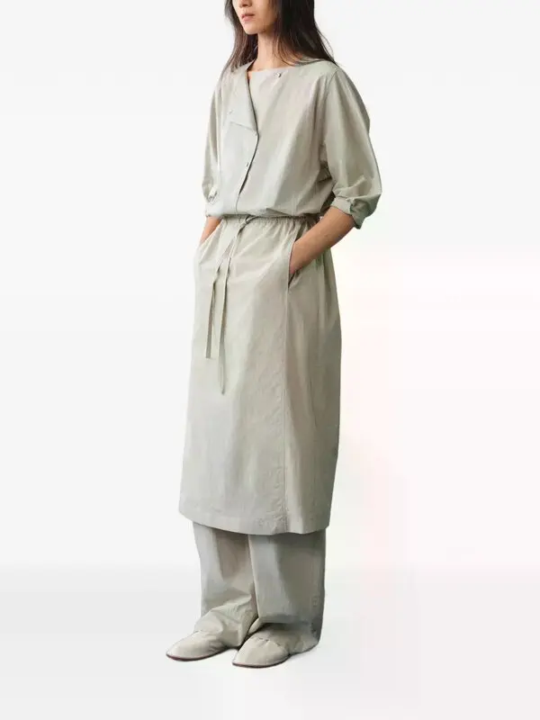 LESS Drawstring Long-sleeve Midi Dress