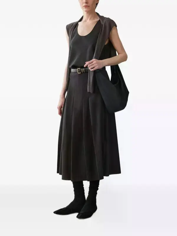 LESS Pleat-detail Midi Dress