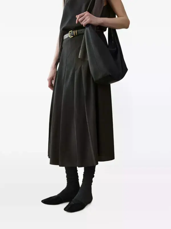 LESS Pleat-detail Midi Dress