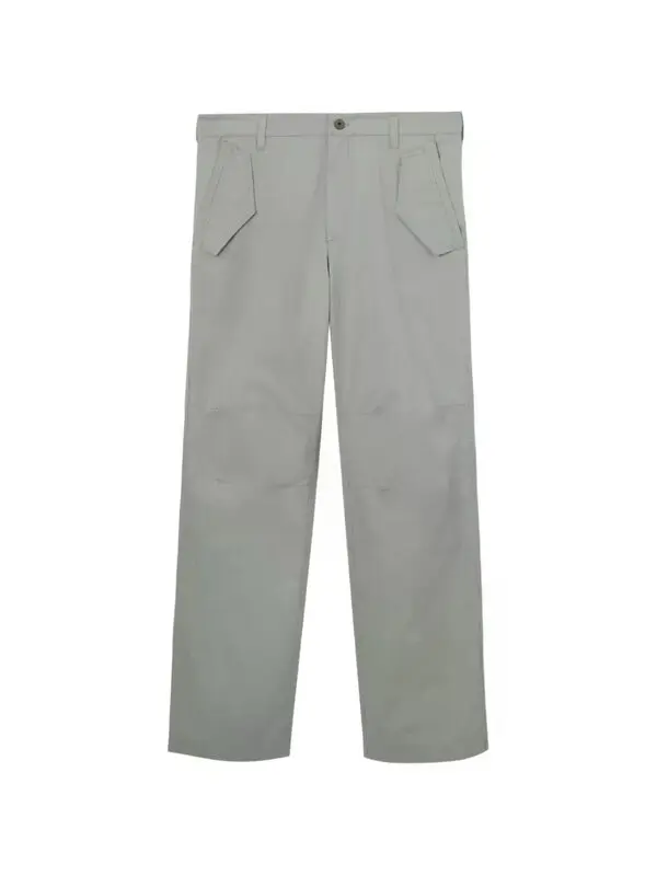 Burberry Cotton Twill Cargo Pants - Grey