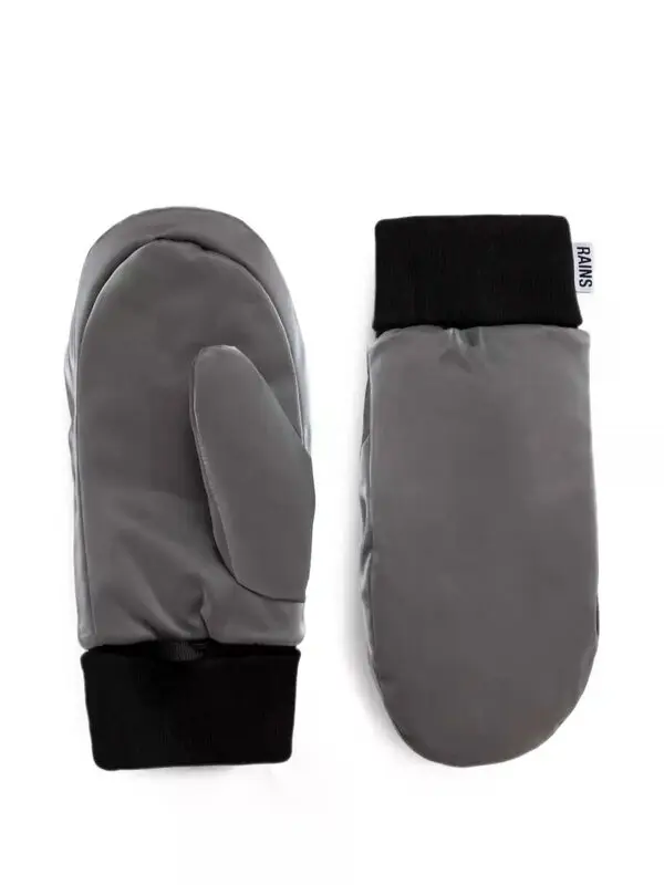 Rains Logo-tag Mittens - Grey