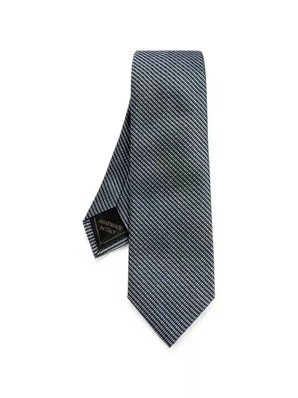Brioni Patterned Silk Tie - Blue