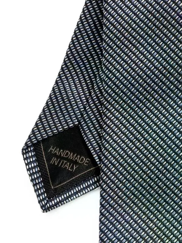 Brioni Patterned Silk Tie - Blue