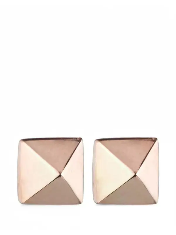 Eddie Borgo Gold-tone Polished Finish Pyramid Stud Earrings - Pink