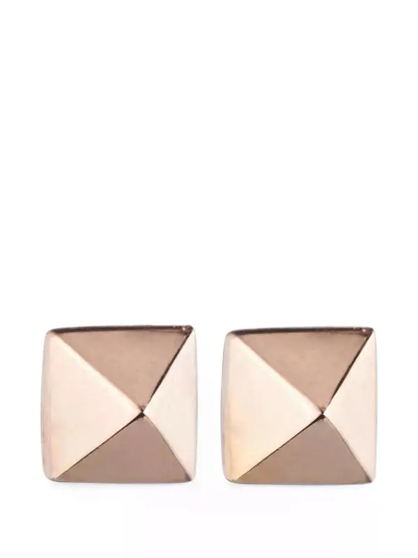 Eddie Borgo Gold-tone Polished Finish Pyramid Stud Earrings