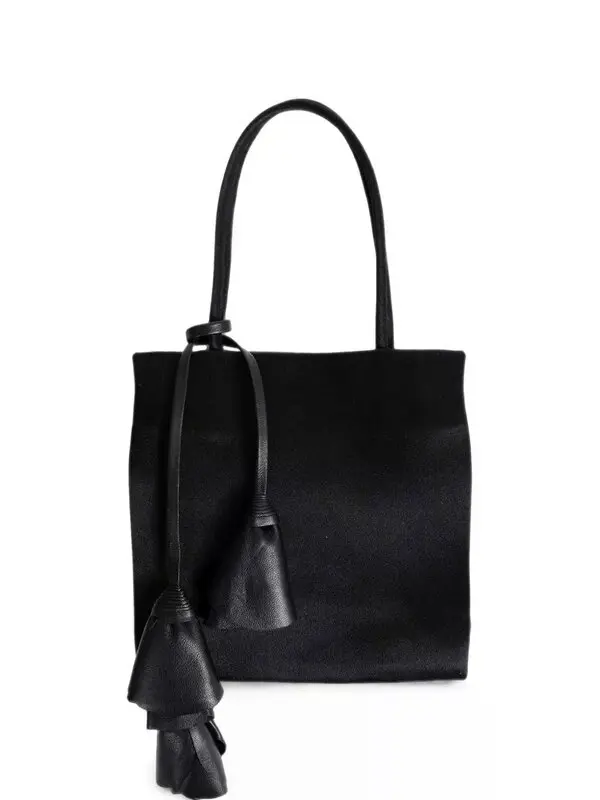 Magda Butrym Julia Floral Embellished Silk Shoulder Bag - Black