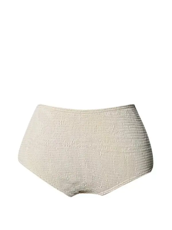 MULLER OF YOSHIOKUBO Shirred Bumpy Bikini Shorts - Neutrals