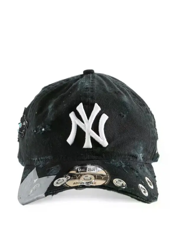 New Era 9twenty Distressed-effect Baseball Cap - Black