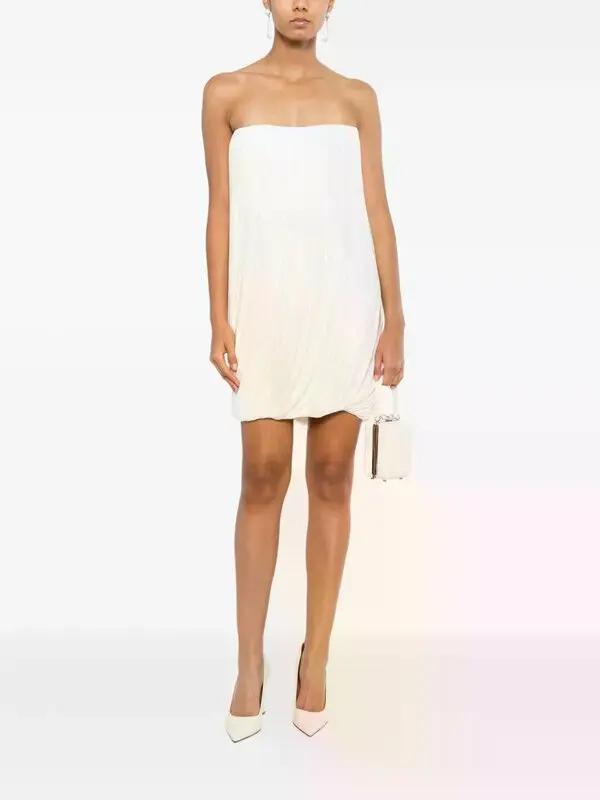 Alex Perry Strapless Draped Mini Dress