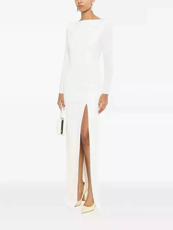 Alex Perry Boatneck Long Sleeves Gown