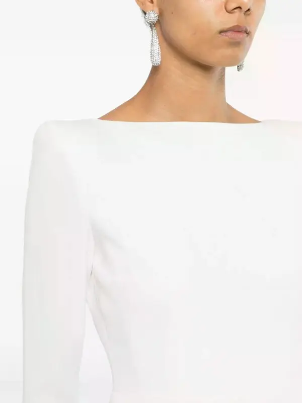 Alex Perry Boatneck Long Sleeves Gown