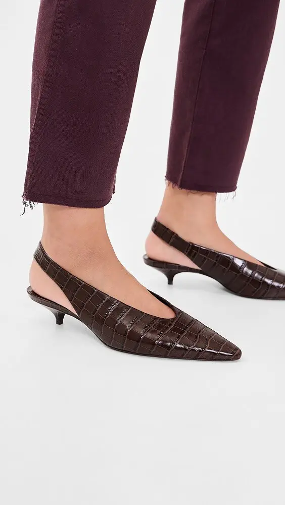 REFORMATION Calista Slingback Kitten Heels