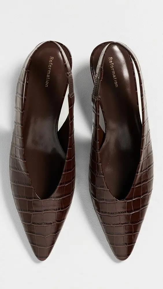 REFORMATION Calista Slingback Kitten Heels