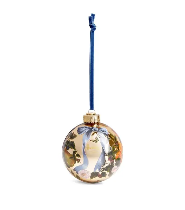 Harrods Glass Festive Banquet Bauble - Gold