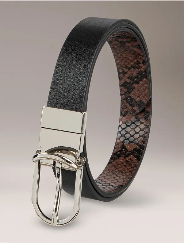 Calvin Klein Reversible Swivel Buckle Belt - Black