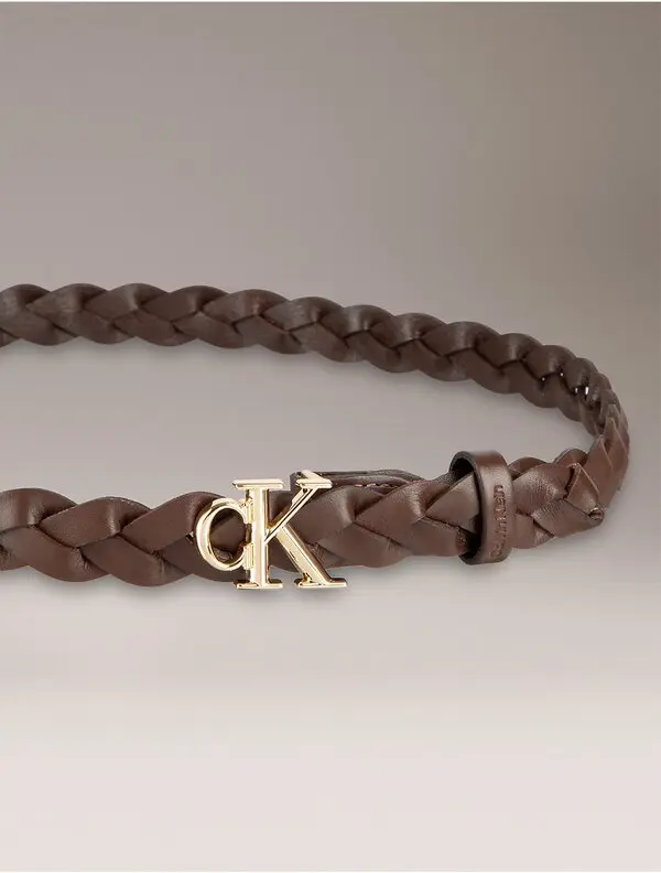 Calvin Klein Monogram Braided Belt - Brown