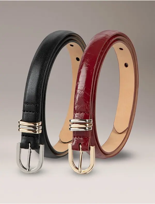 Calvin Klein Mixed Metal 2-pack Belt