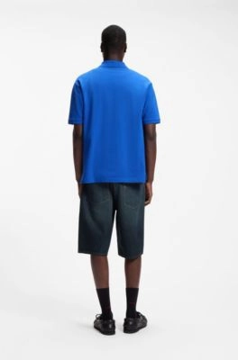 Hugo Straight-fit Shorts In Broken Twill Fabric