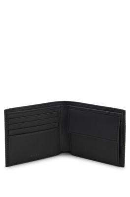 BOSS Billfold Wallet In Monogram-patterned Leather
