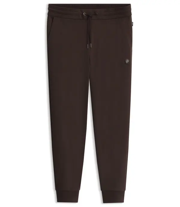 BOSS Cotton-blend Track Pants With Double B Monogram Badge - Dark Brown
