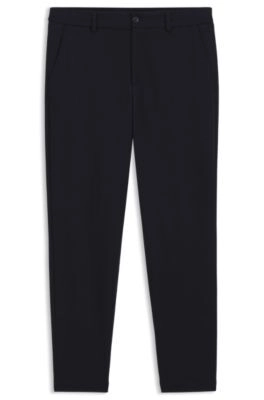 BOSS Tapered-fit Pants In Micro-patterned Stretch Jersey
