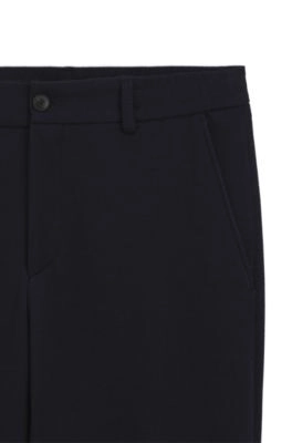 BOSS Tapered-fit Pants In Micro-patterned Stretch Jersey