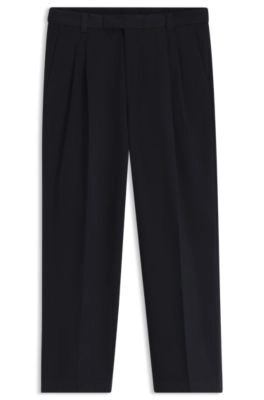 BOSS Relaxed-fit Dress Pants In Italian Stretch Cotton