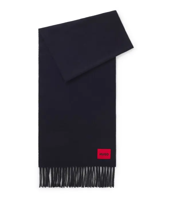 Hugo Versatile Woven Scarf In A Wool Blend