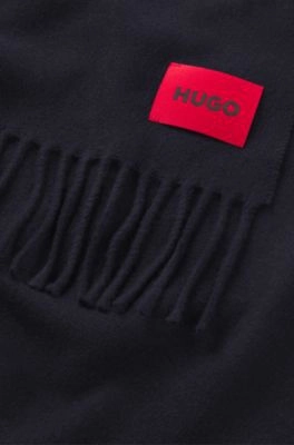 Hugo Versatile Woven Scarf In A Wool Blend