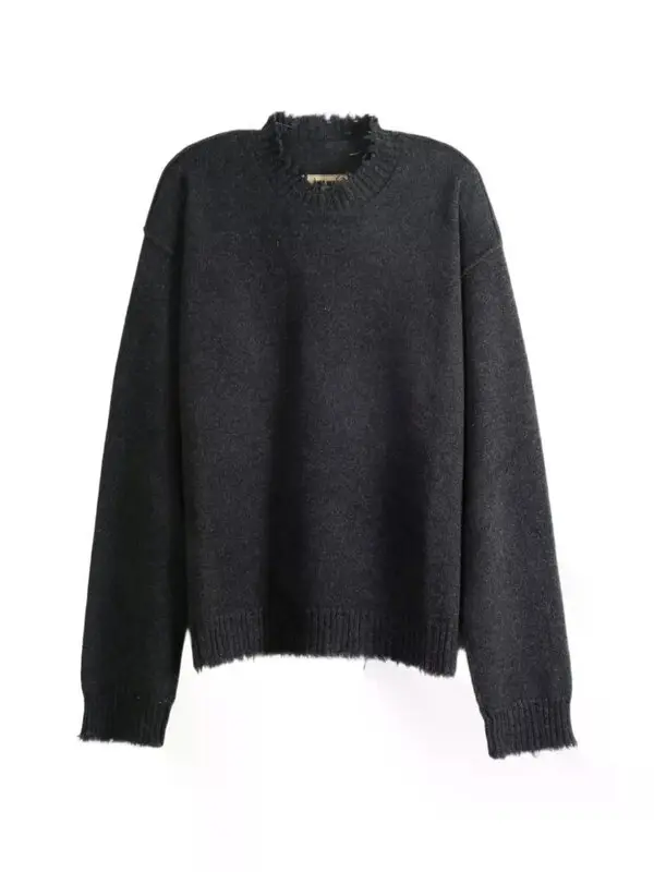 UMA WANG Distressed-effect Long-sleeve Sweater